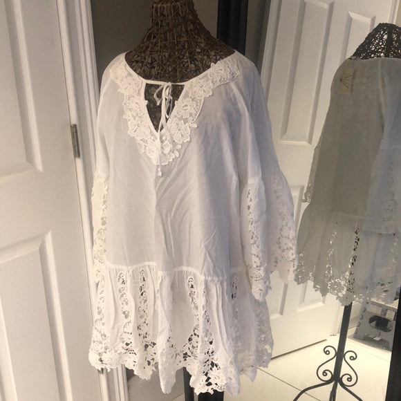 Boston Proper | Tops | Crochet Trimmed Tunic | Poshmark